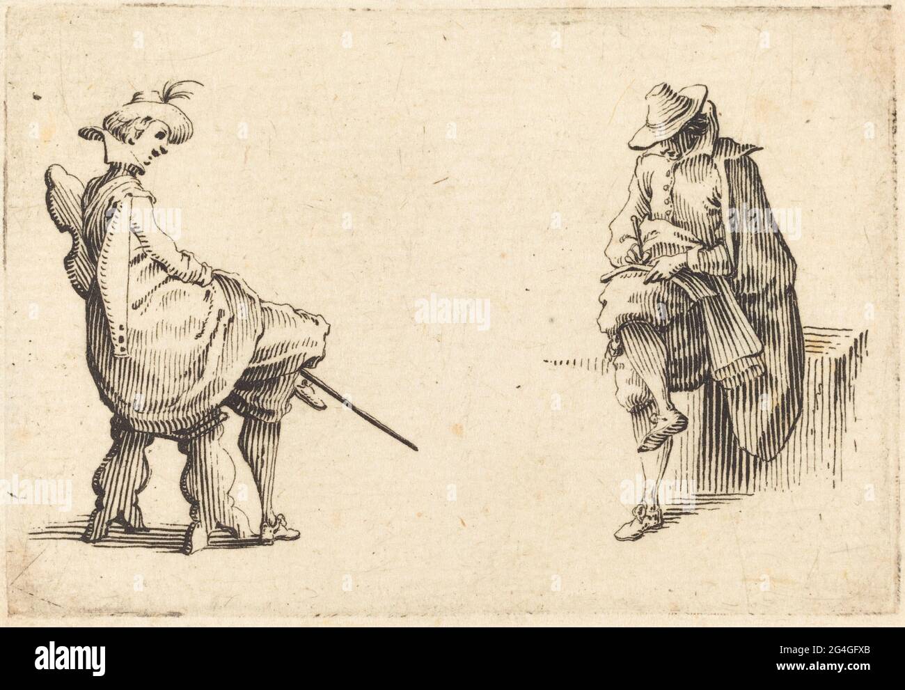 Two Seated Figures, c. 1617 Stock Photo - Alamy