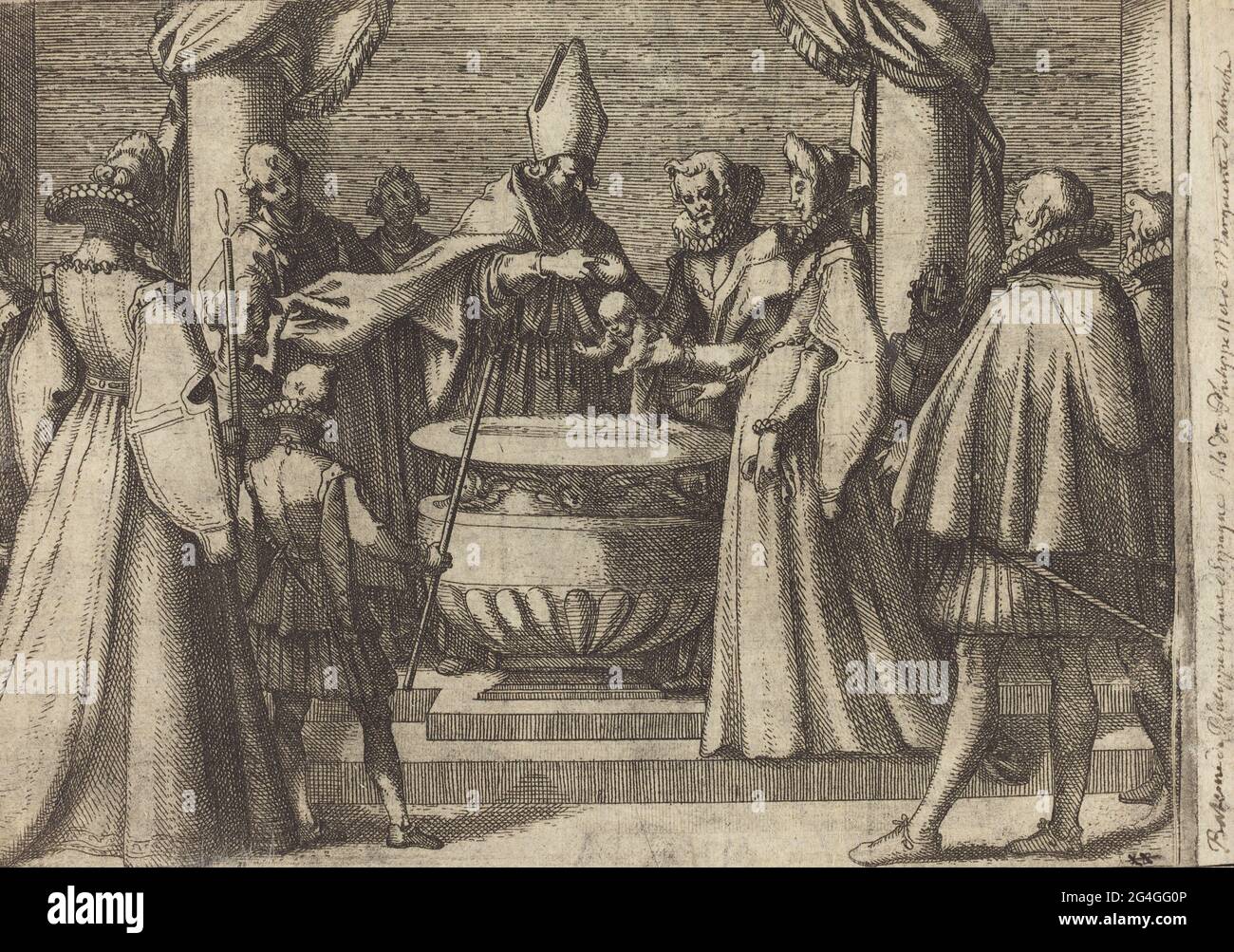Baptism of the Prince of Spain [verso], 1612 Stock Photo - Alamy