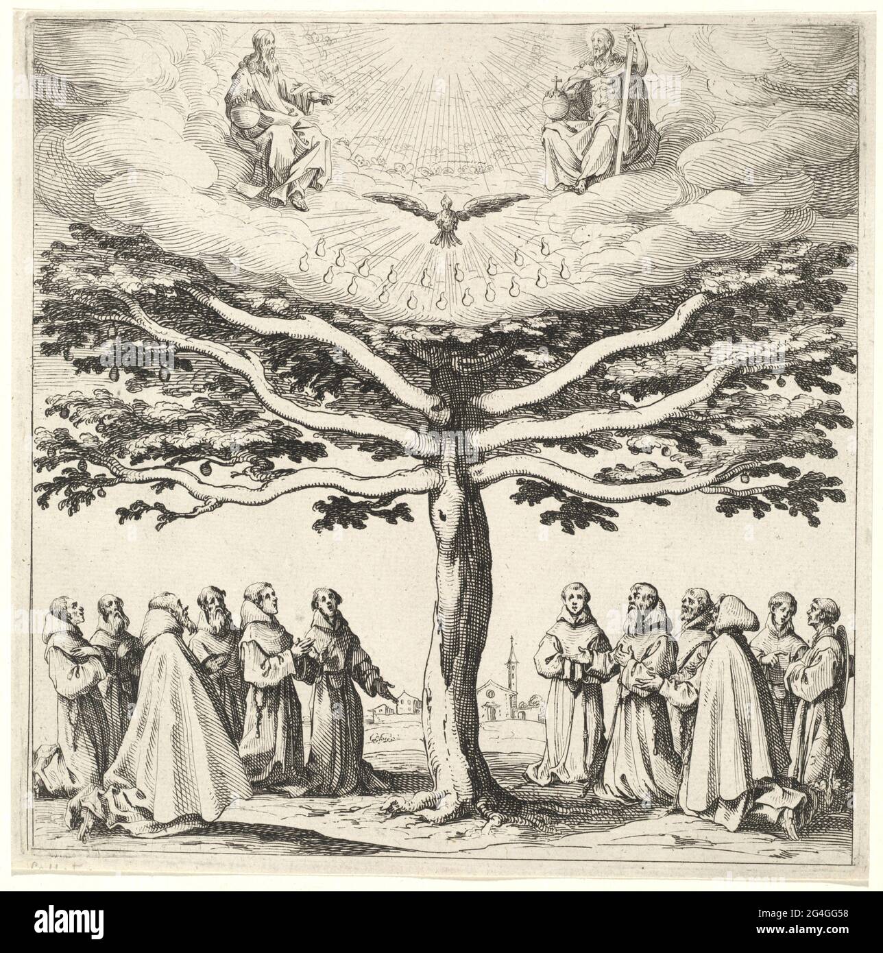 The Holy Trinity in the Tree of Life, Adored by Franciscans, in or ...