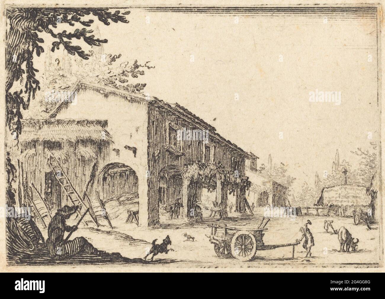 Courtyard of a Farm, c. 1617 Stock Photo - Alamy