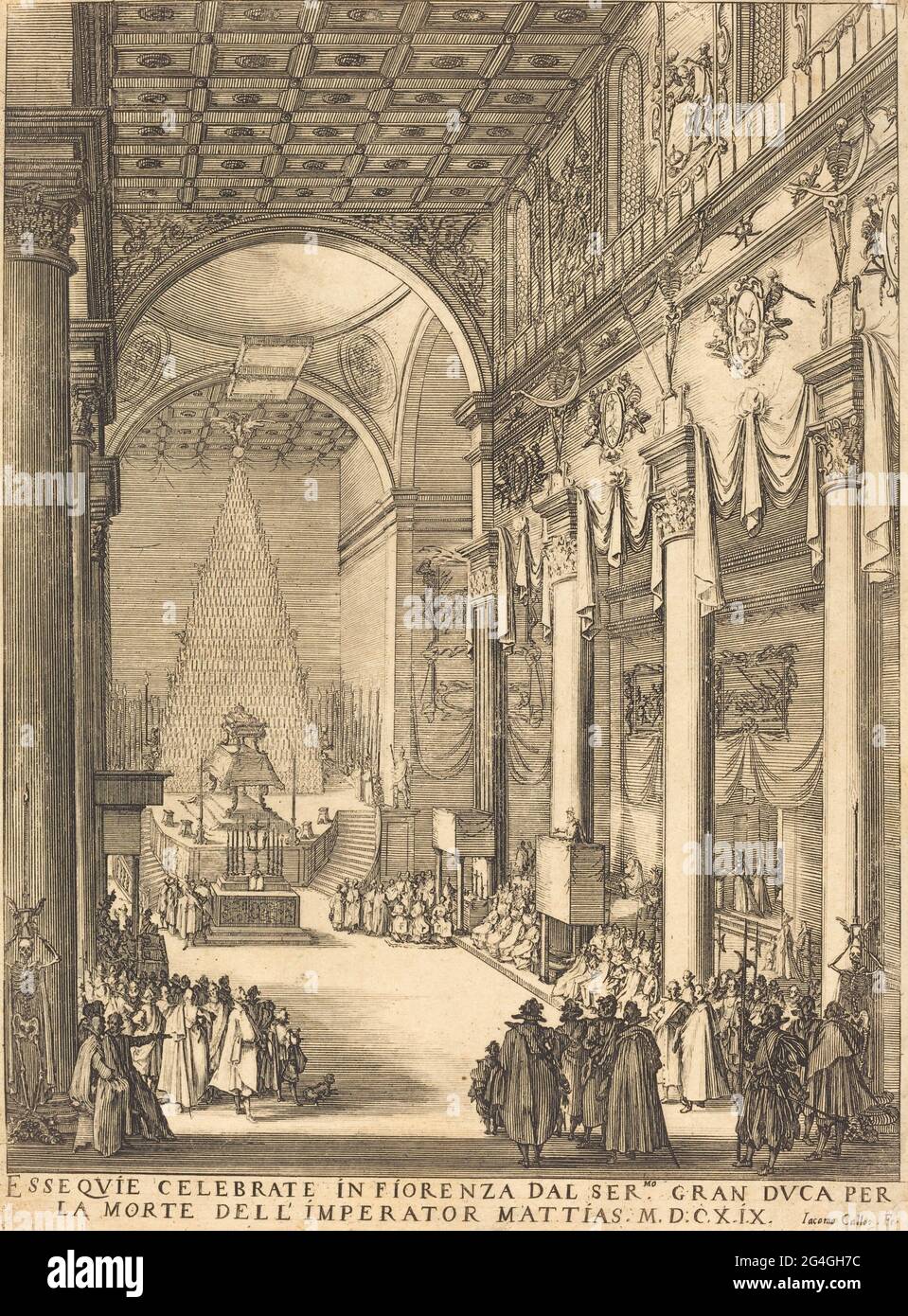 The Catafalque of the Emperor Mathias, 1619 Stock Photo - Alamy