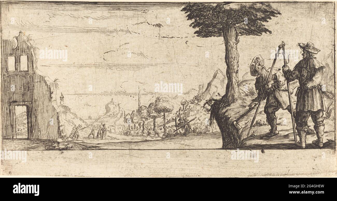 Landscape with Two Pilgrims Stock Photo - Alamy