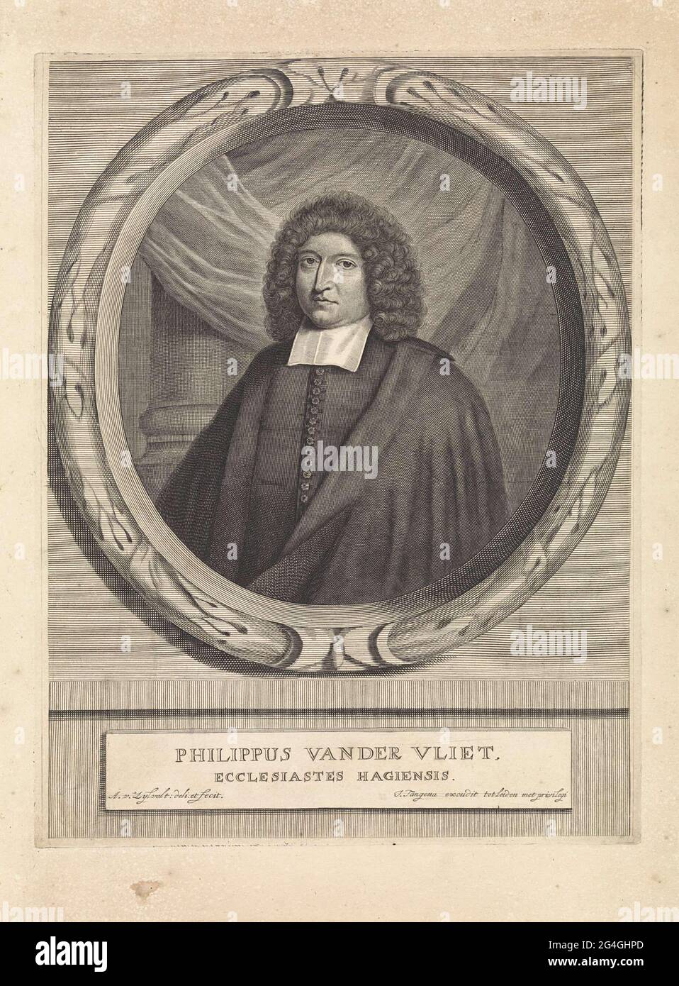 . Portrait of Philippus van der Vliet, pastor in The Hague Stock Photo ...