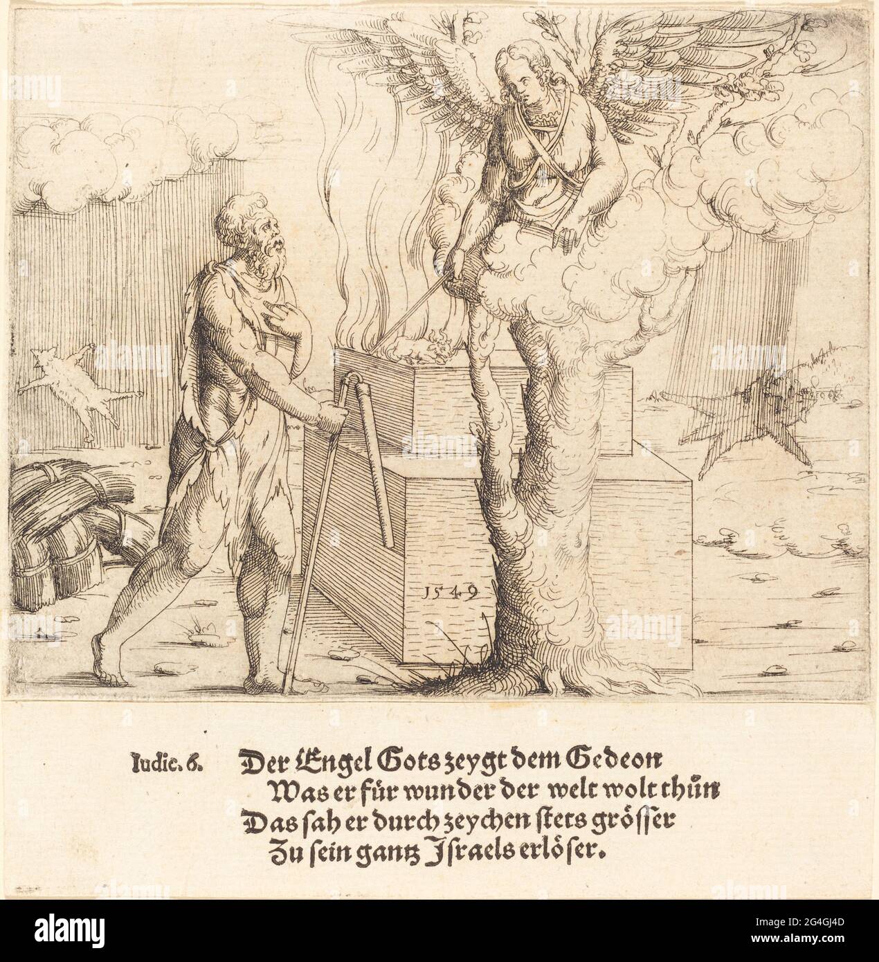 The Sacrifice of Gideon, 1549 Stock Photo - Alamy