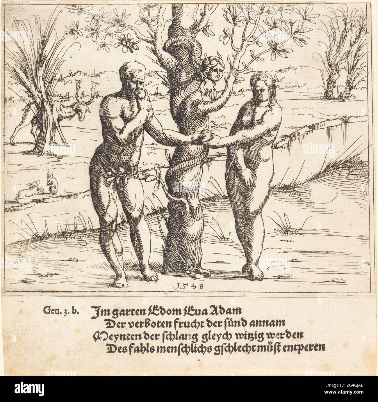 The Fall of Man, 1548 Stock Photo - Alamy