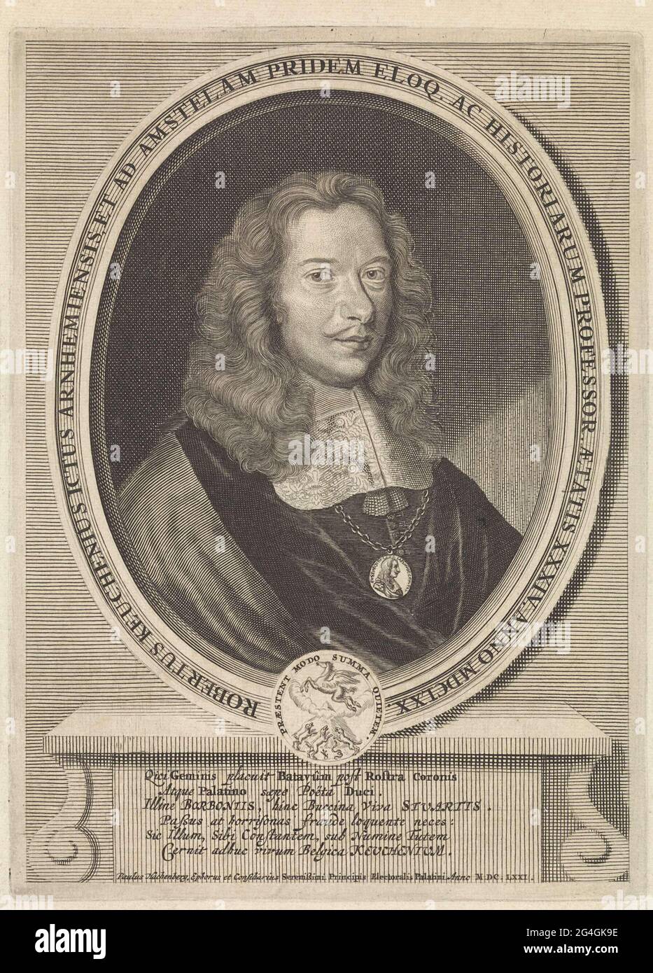 . Portrait of Robertus Keuchenius, professor in history and eloquence ...