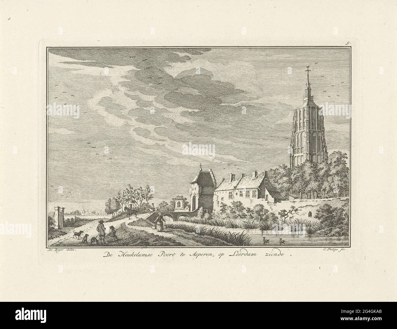 . View of the Heukelum port to Asperate, in the direction of Leerdam ...