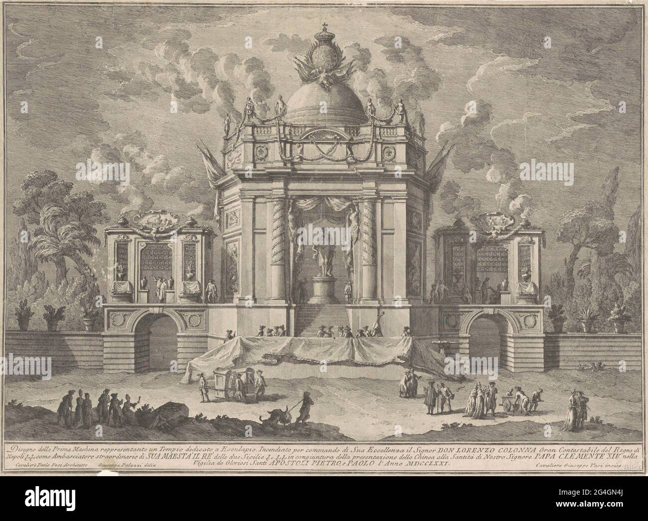 The Prima Macchina for the Chinea of 1771: The Temple of Asclepius ...