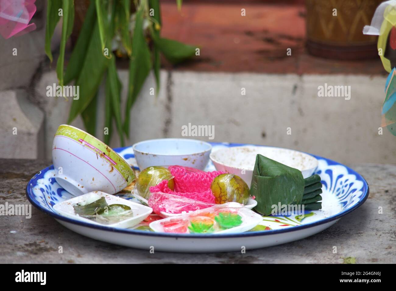 Some food for spirit house Stock Photo - Alamy