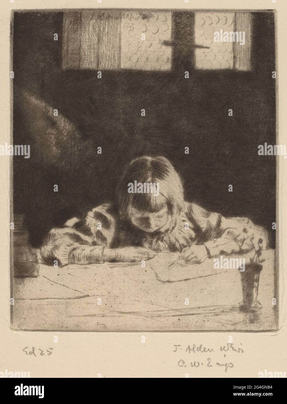 The Little Student, 1890 Stock Photo - Alamy