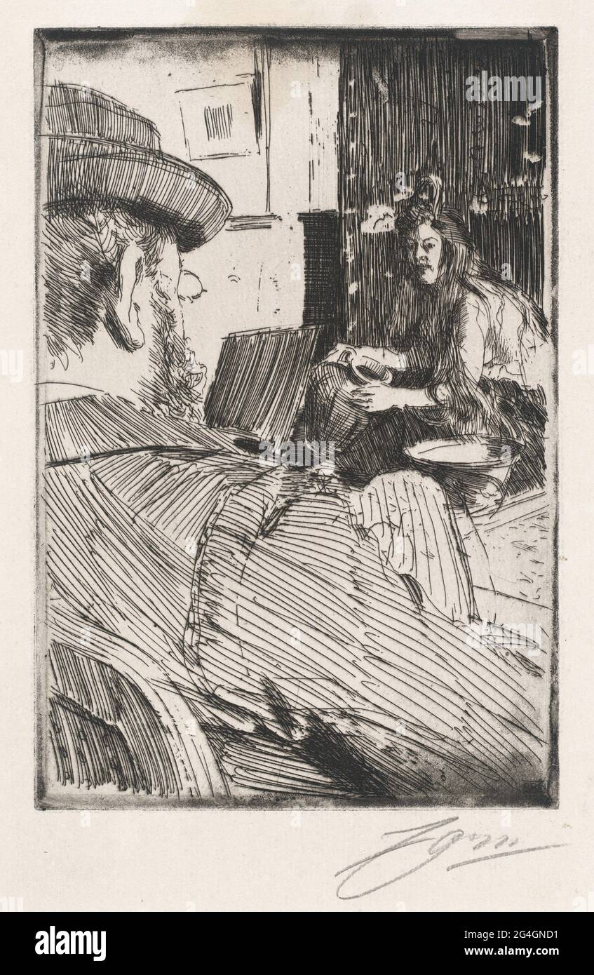 Albert Besnard and His Model, 1896 Stock Photo - Alamy