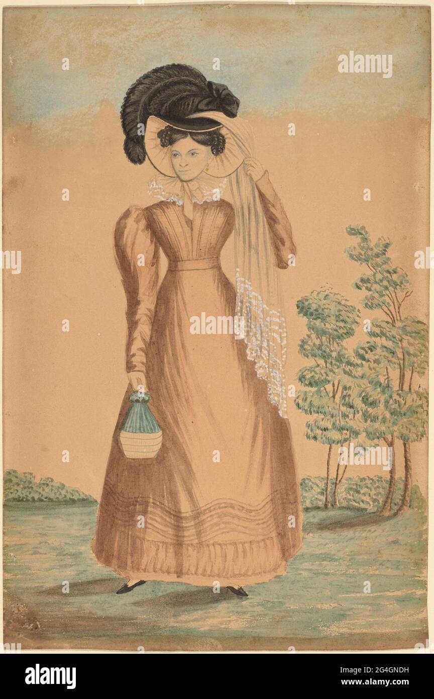 Woman with plumed hat hi-res stock photography and images - Alamy