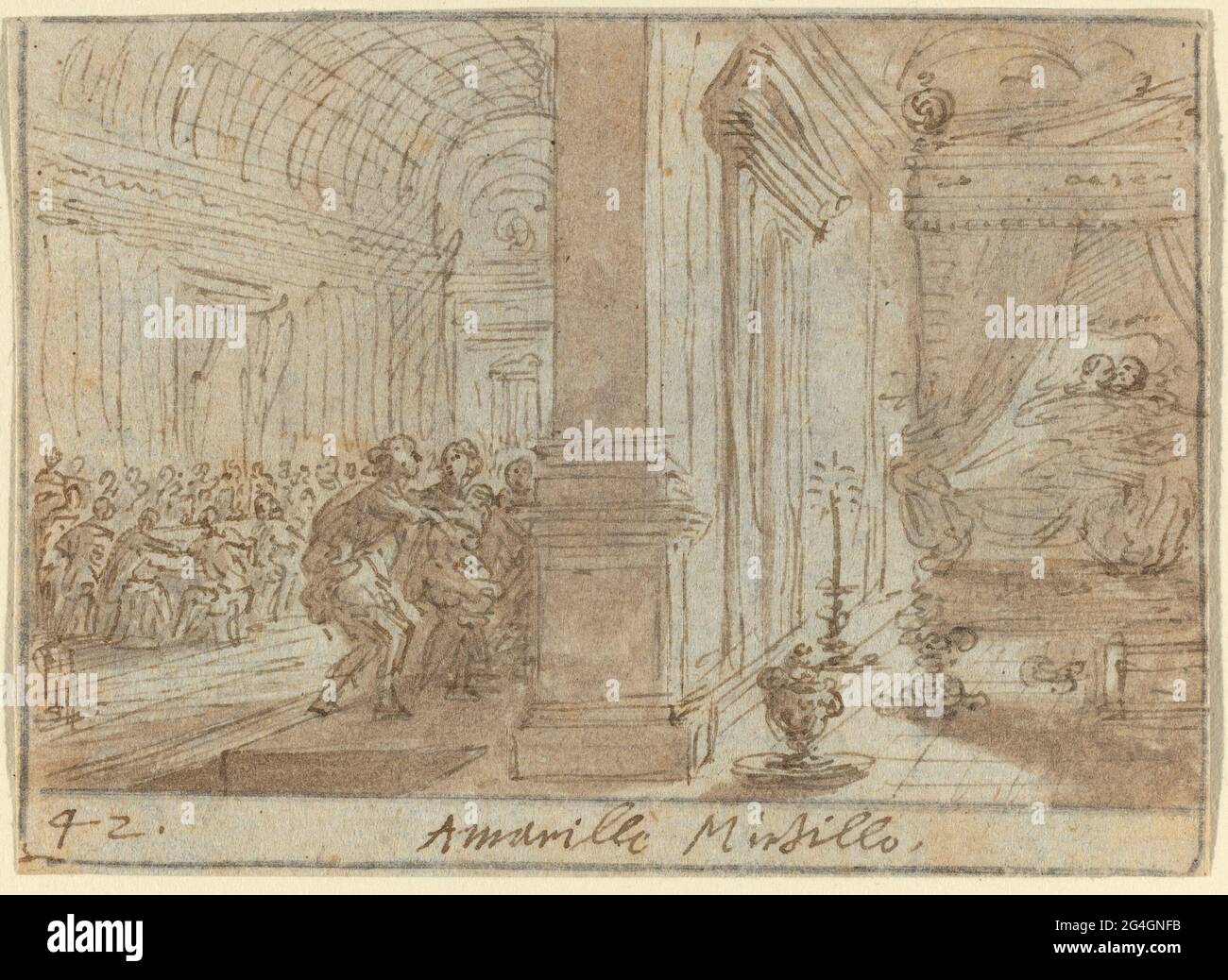 Amarilli and Mirtillo, 1640 Stock Photo - Alamy