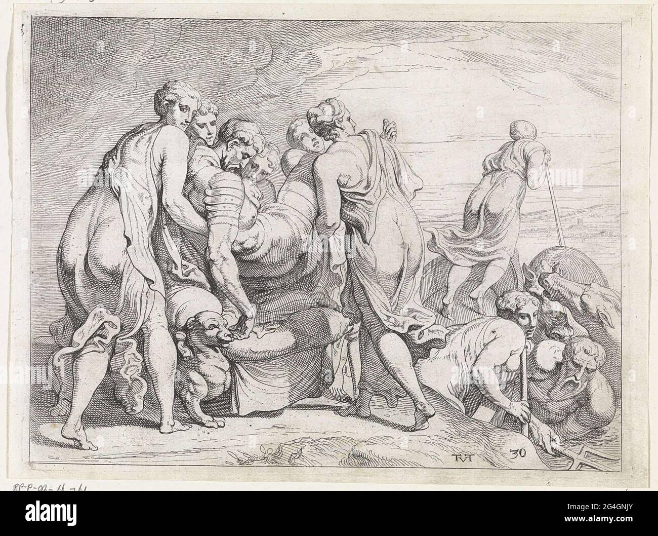 . The fians bring the sleeping Odysseus to Ithaca. They put it on a ...