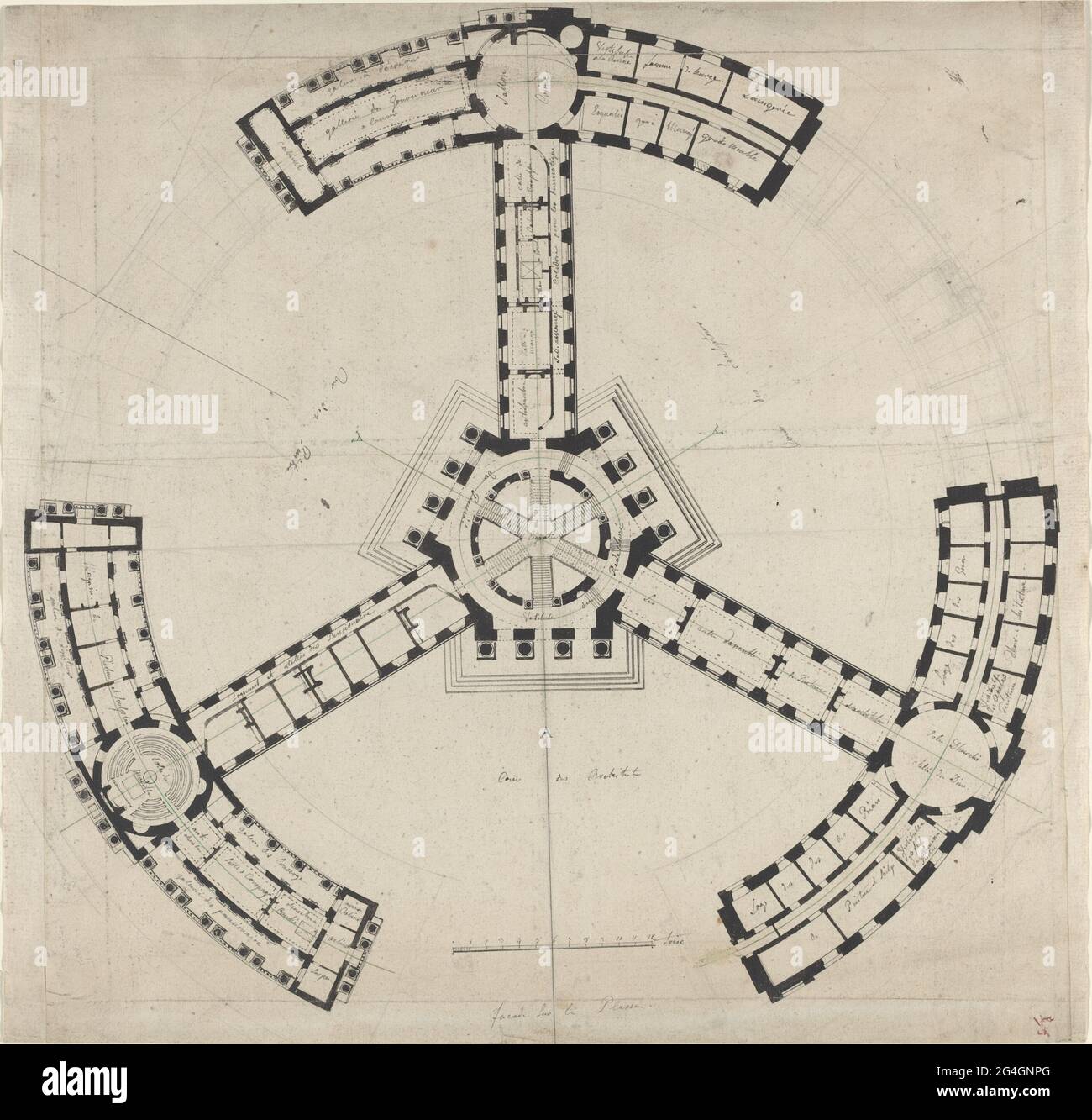 Circular Building Floor Plan
