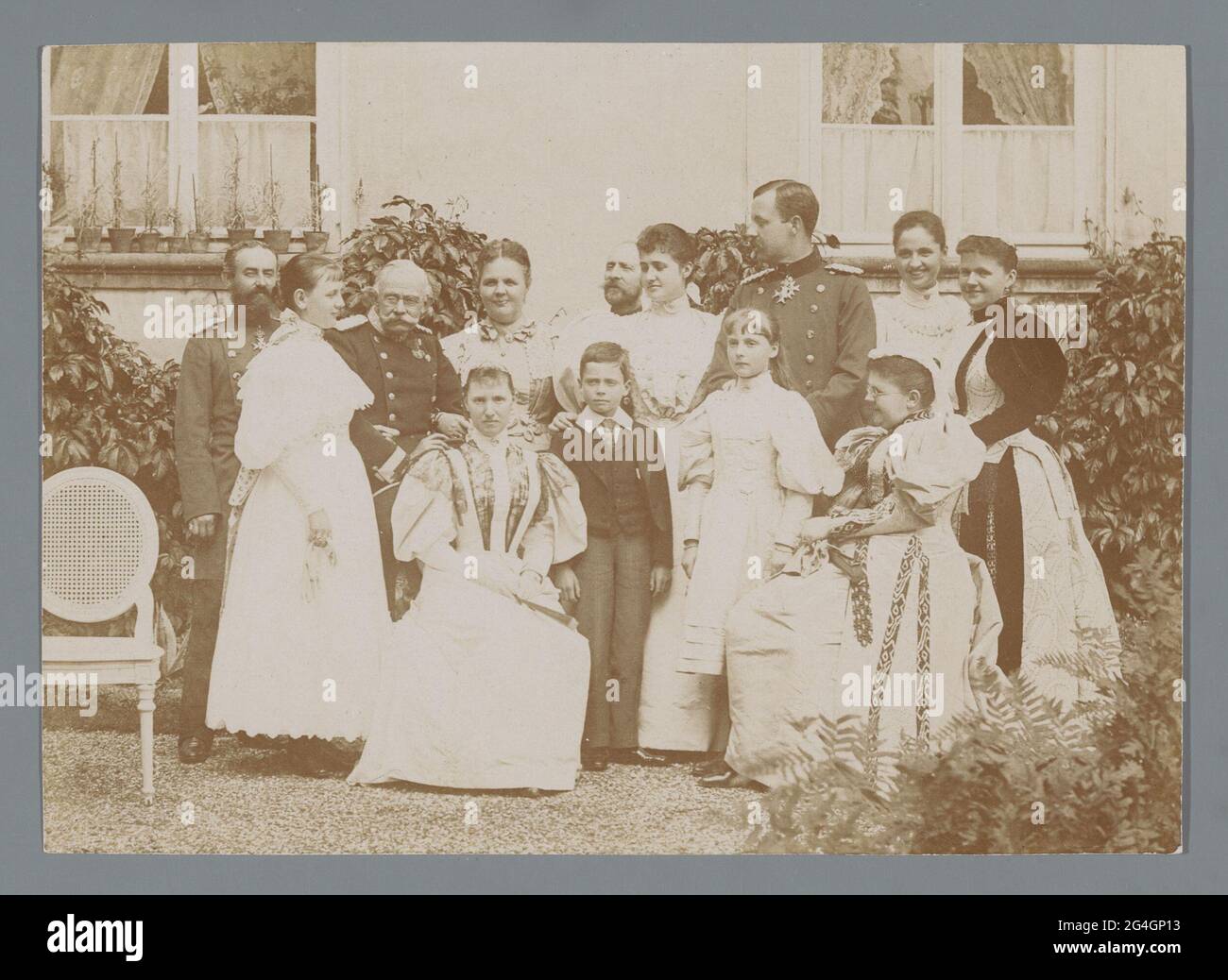 Group portrait of the Queen-Mother Emma family. Group portrait of the ...