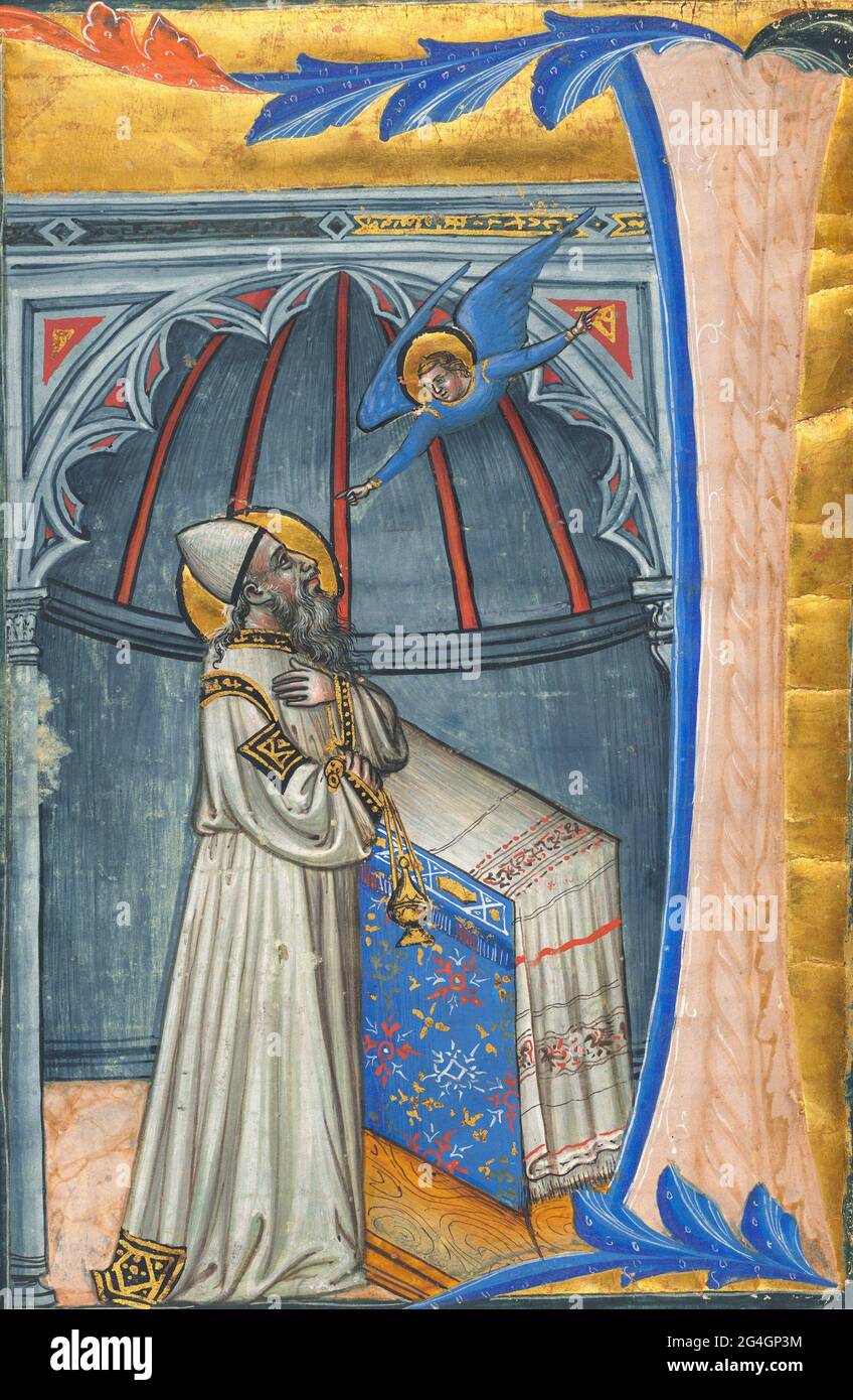 The Annunciation to Zacharias, c. 1400 Stock Photo - Alamy