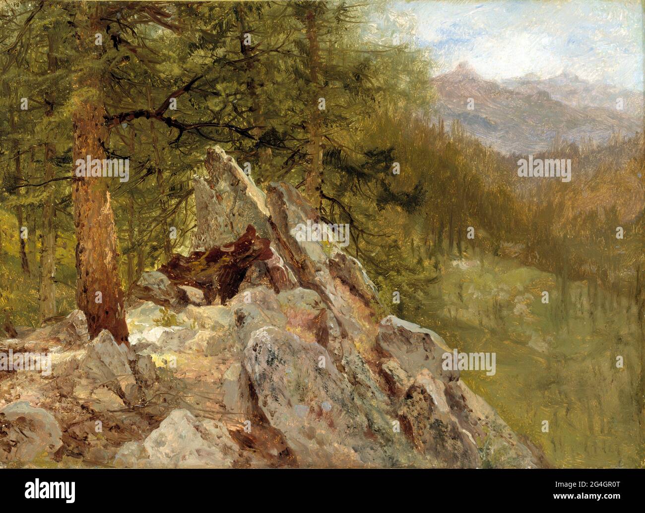 Western Landscape, 1870 Stock Photo - Alamy