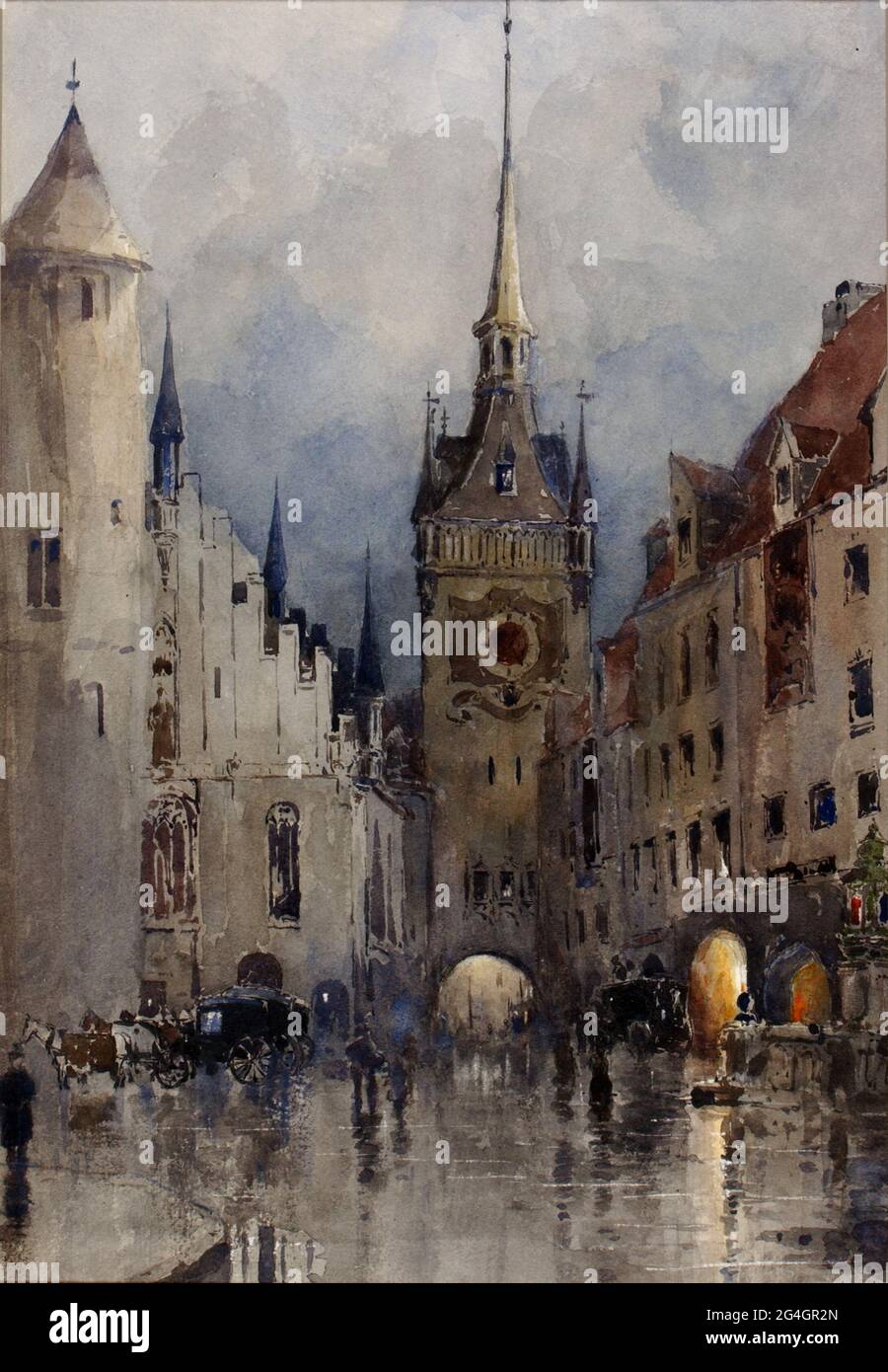Street Scene in Munich, 1880 Stock Photo - Alamy
