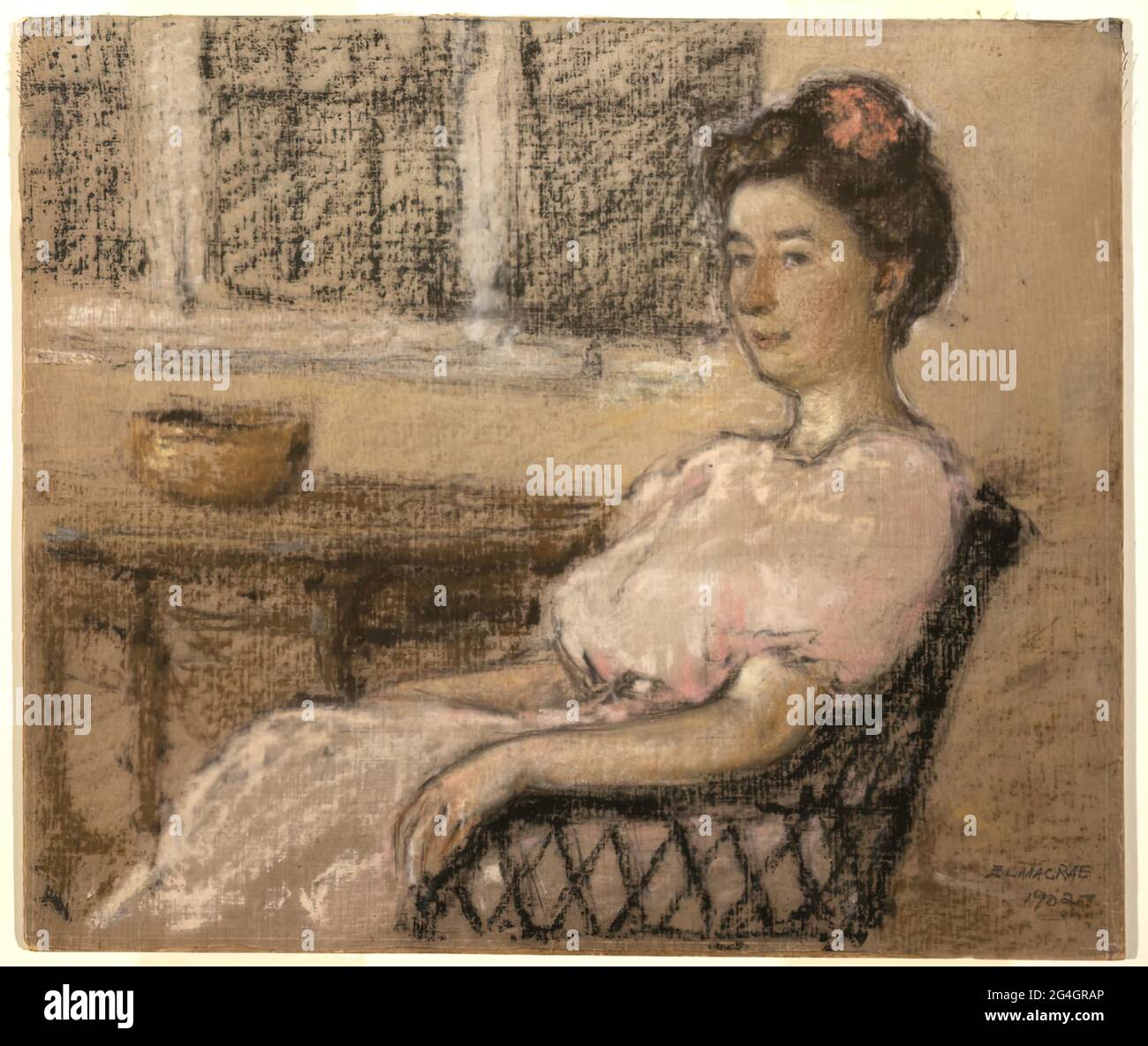 Seated Woman in Pink, 1902 Stock Photo - Alamy