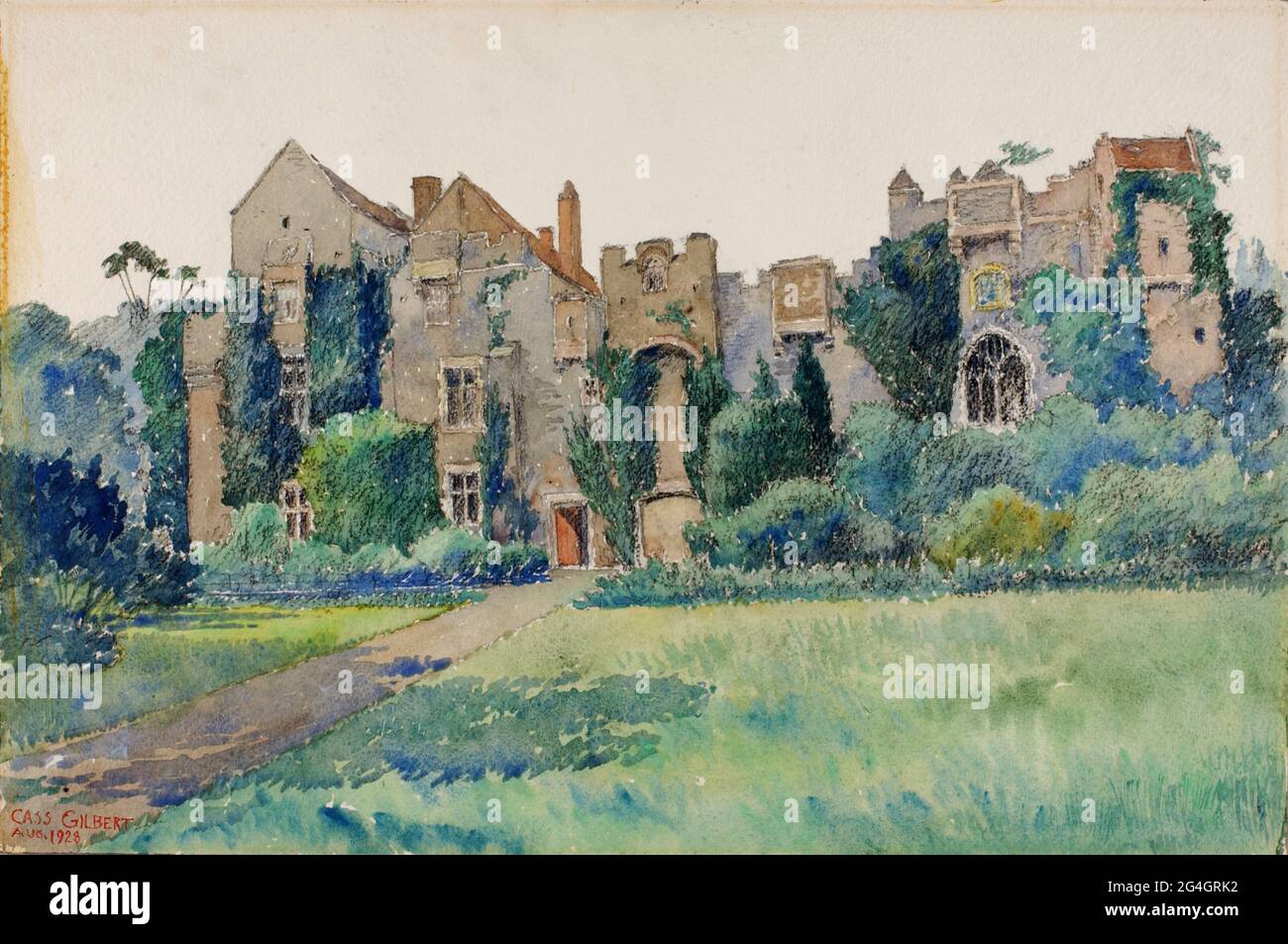 Compton Castle, Devonshire, England, 1928 Stock Photo - Alamy