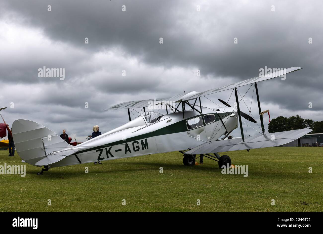 1938 de Havilland DH.83 Fox Moth on static display at Shuttleworth ...