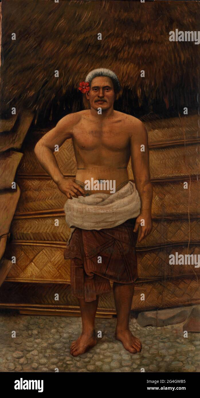 Samoan Man, ca. 1885-1899 Stock Photo - Alamy
