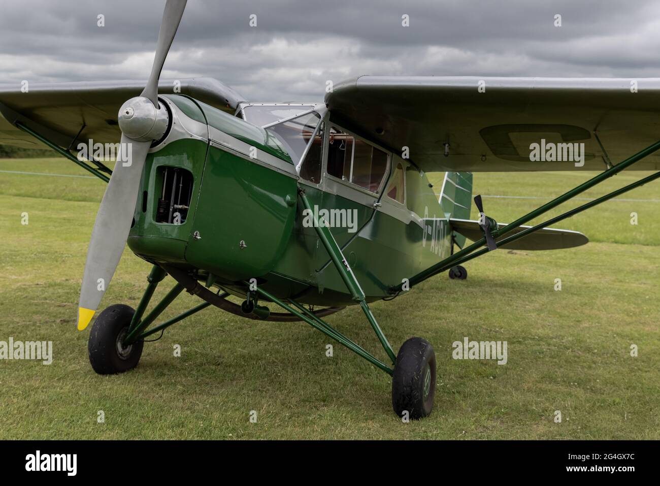 1934 De Havilland DH.85 Leopard Moth (G-ACOJ) at Shuttleworth Evening ...