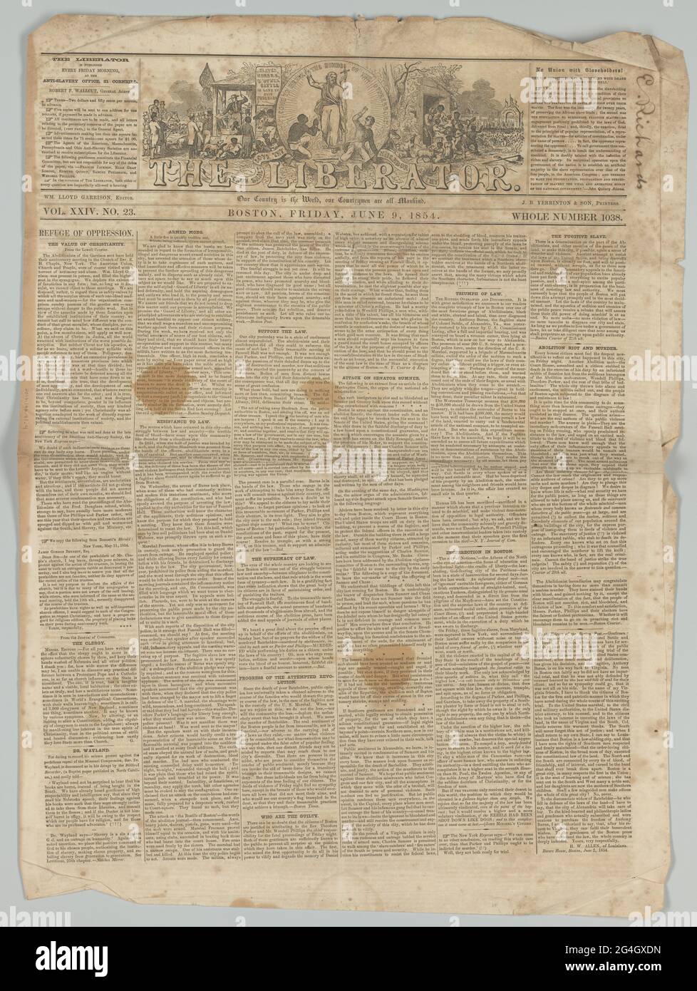 William lloyd garrison and isaac knapp hi-res stock photography and ...