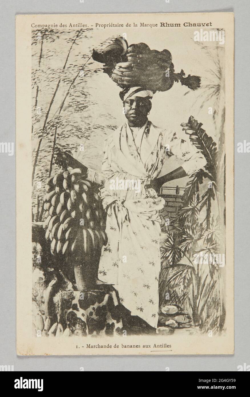 Banana-seller in the Antilles. The colonial postcard, popular in the ...