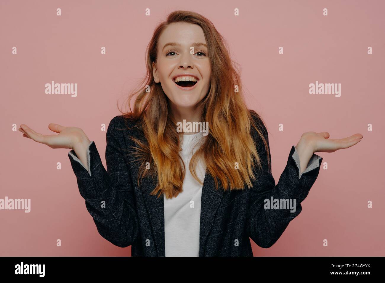 Over excited teenage girl hi-res stock photography and images - Alamy