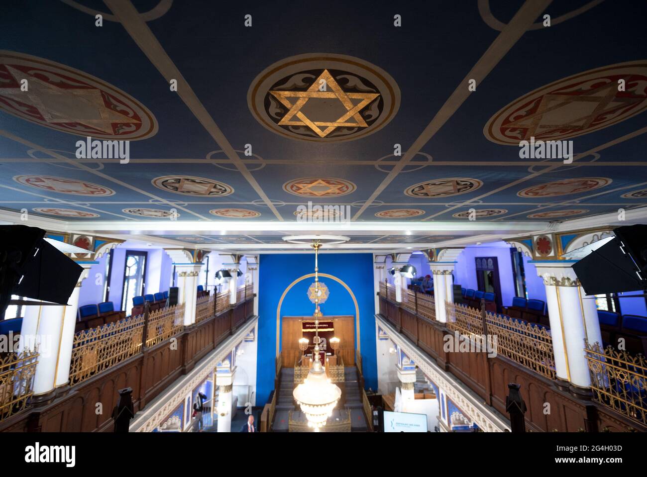 Leipzig, Germany. 21st June, 2021. View into the synagogue. In a solemn ...