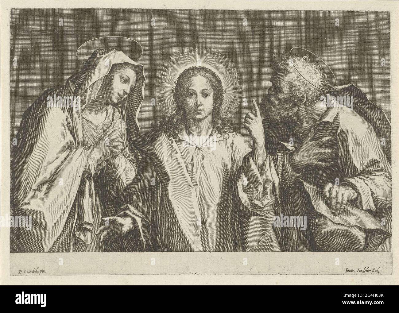 . Christ as a child between his parents Stock Photo - Alamy