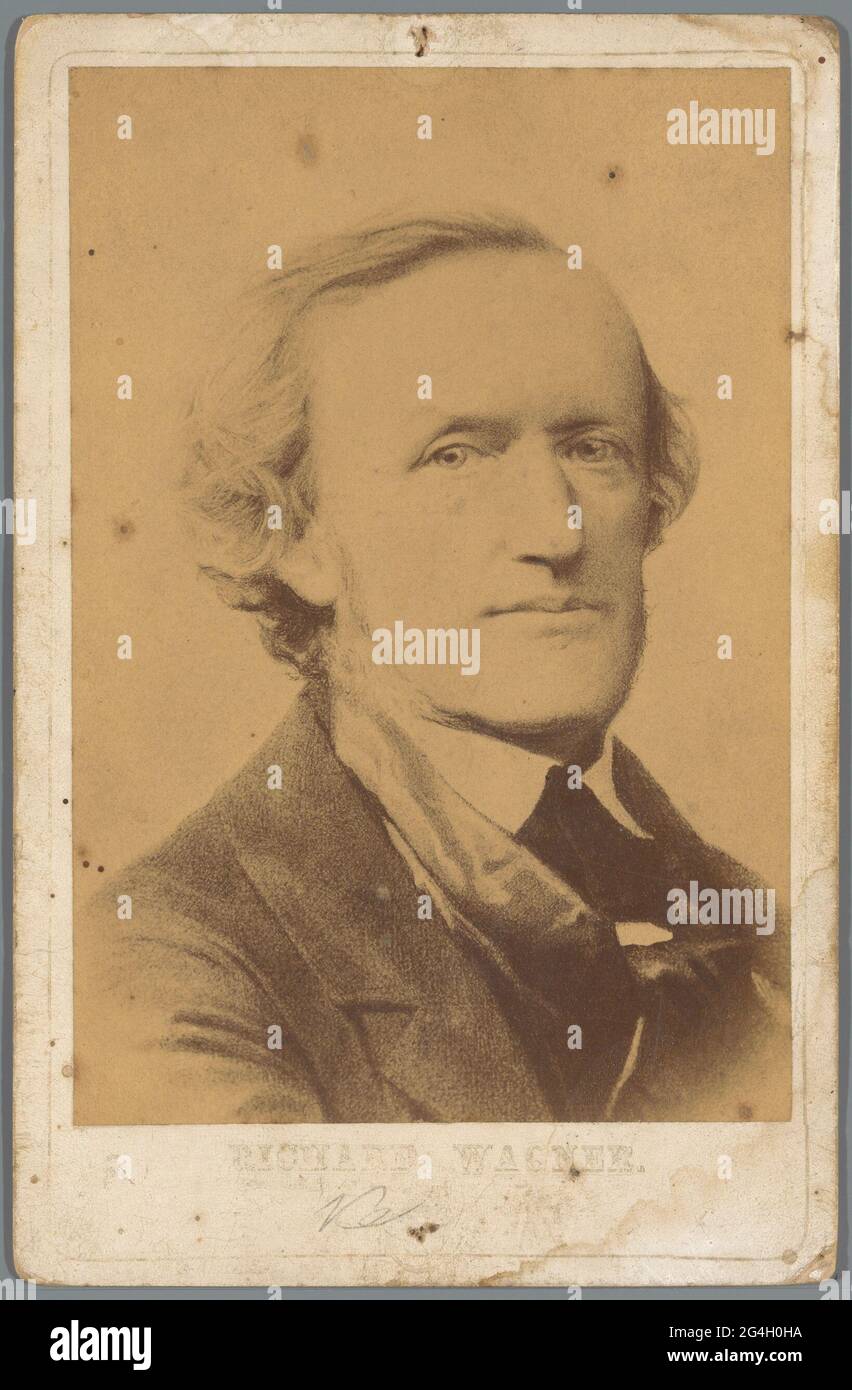Photo production of litho or drawing portrait of Richard Wagner by ...