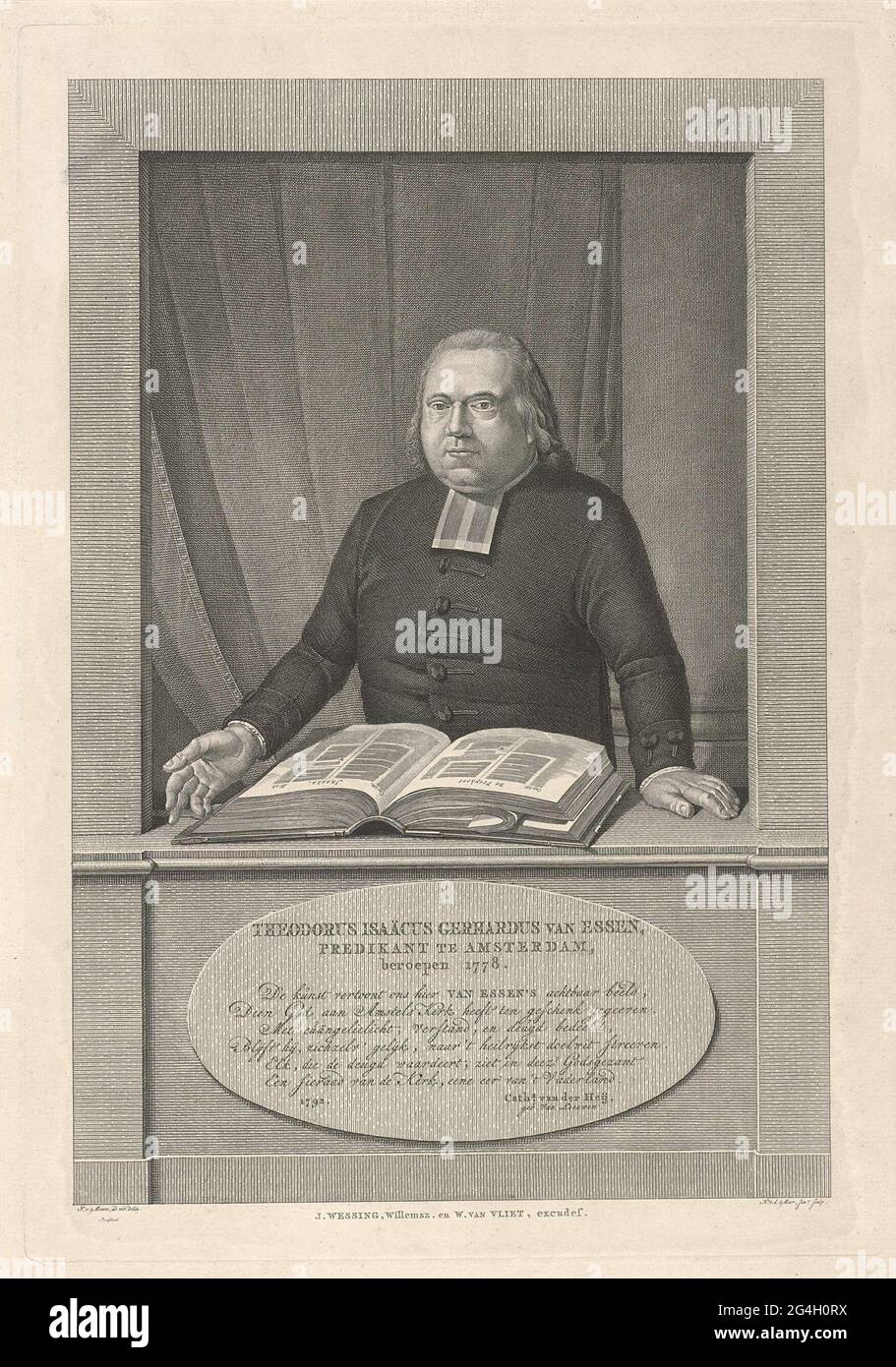. Portrait of theodorus Isaäcus Gerhardus van Essen, Pastor in ...