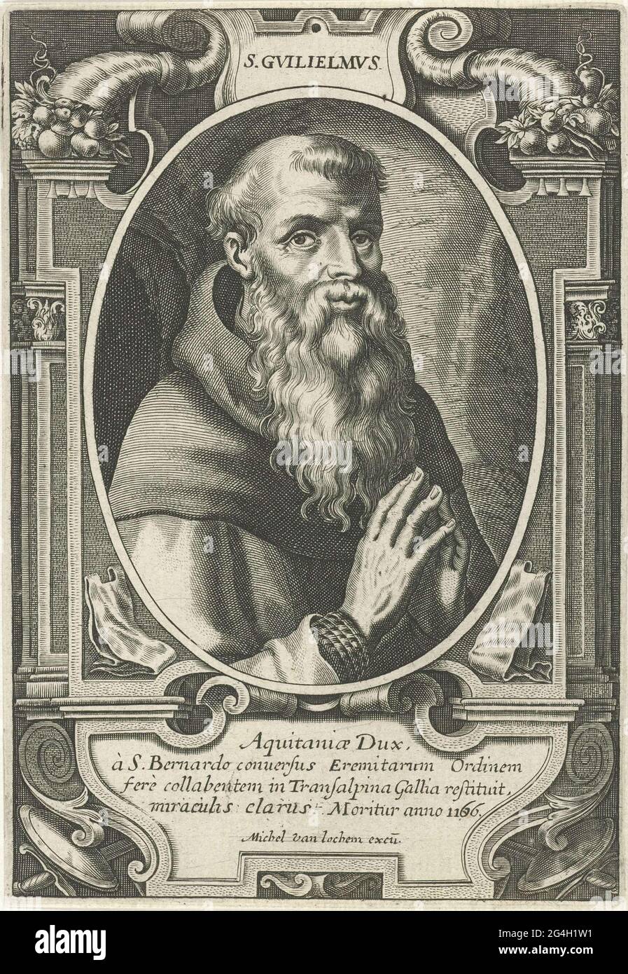 . Portrait of the Holy Wilmus of Malavalle, founder of the Wilhelmite ...