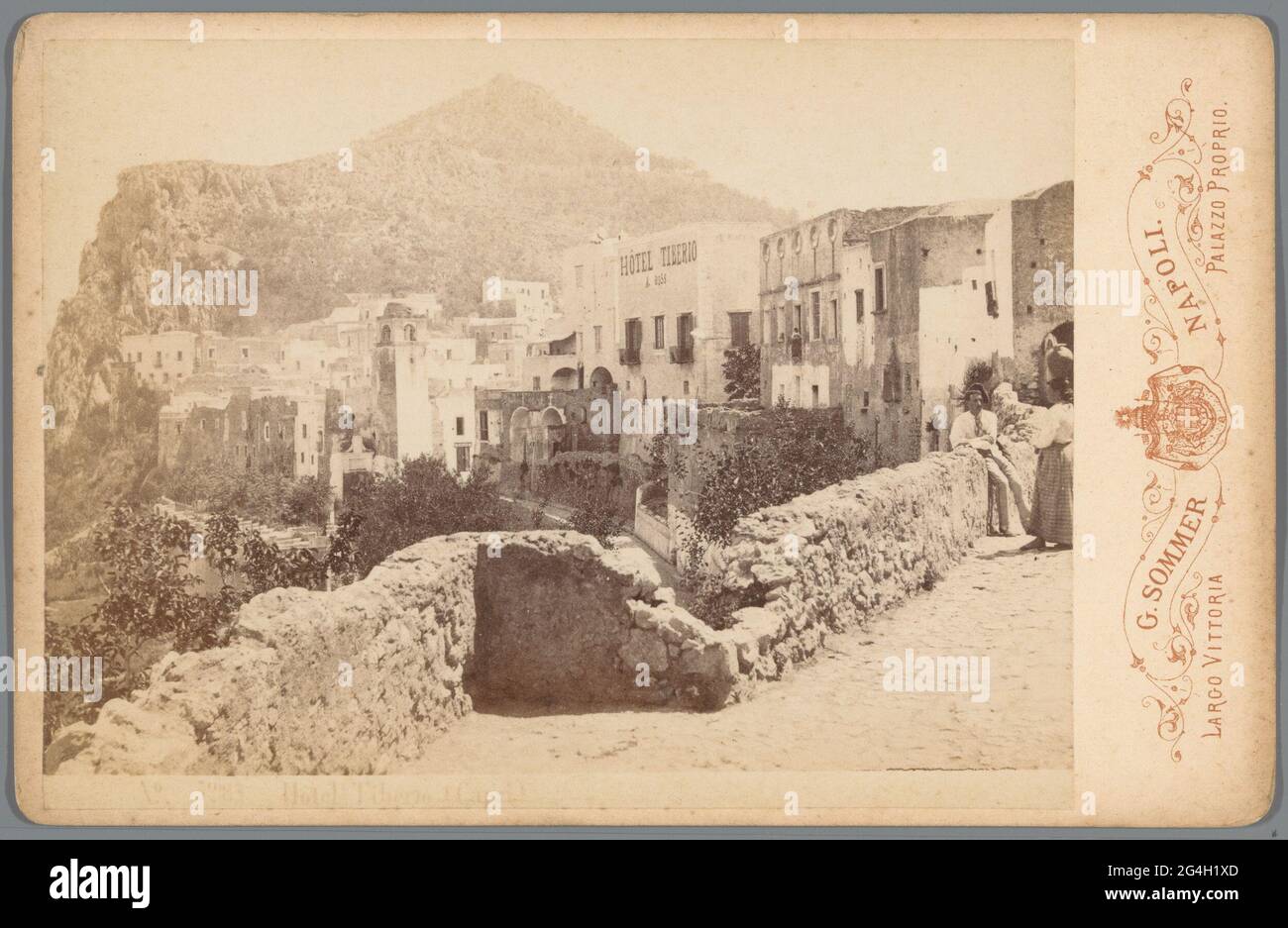 View of Capri with Hotel Tiberio; Hotel Tiberio (Capri Stock Photo - Alamy