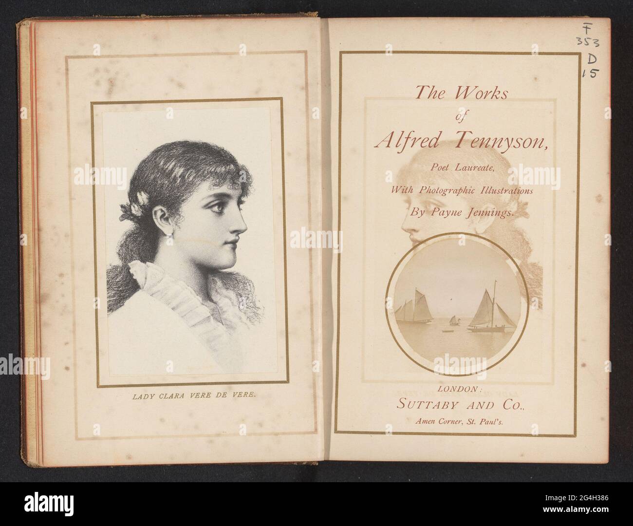 Photo production of a print of a portrait of a woman; Lady Clara Vere ...