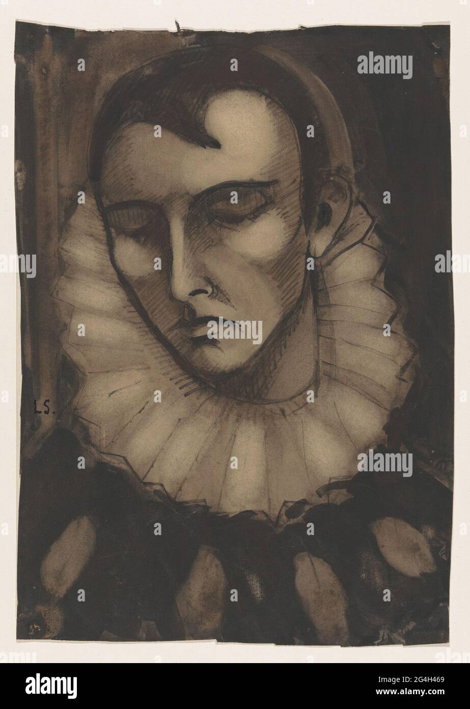 Pierrot. Design for a painting Stock Photo - Alamy