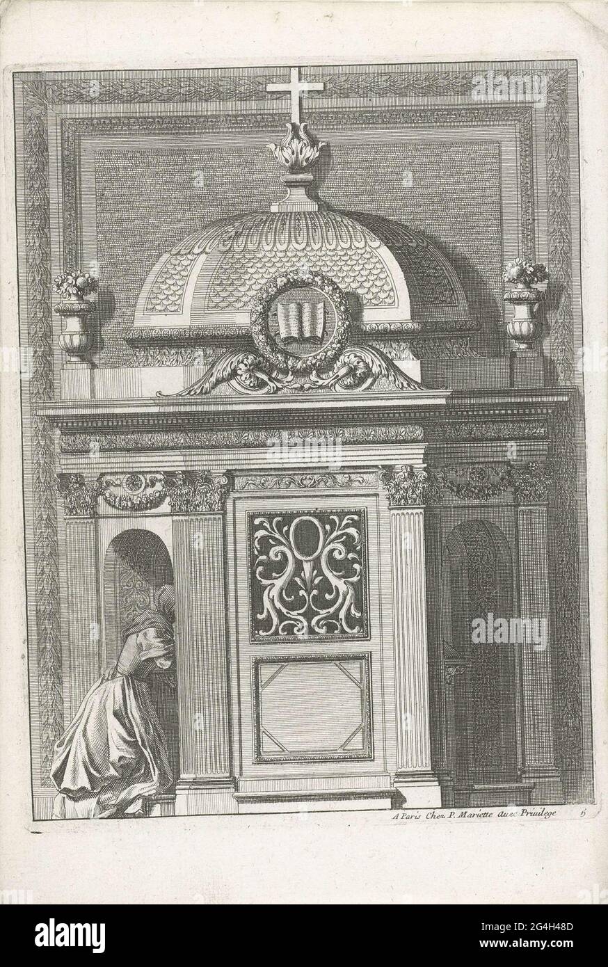 . The three walls are decorated with corintean pilasters Stock Photo ...