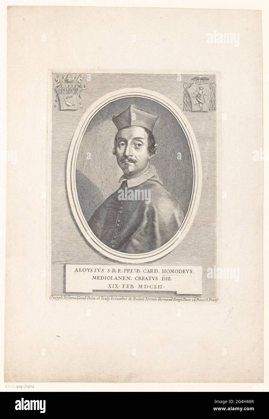 Portrait of Cardinal Luigi Omodei; Portraits of cardinals with two ...