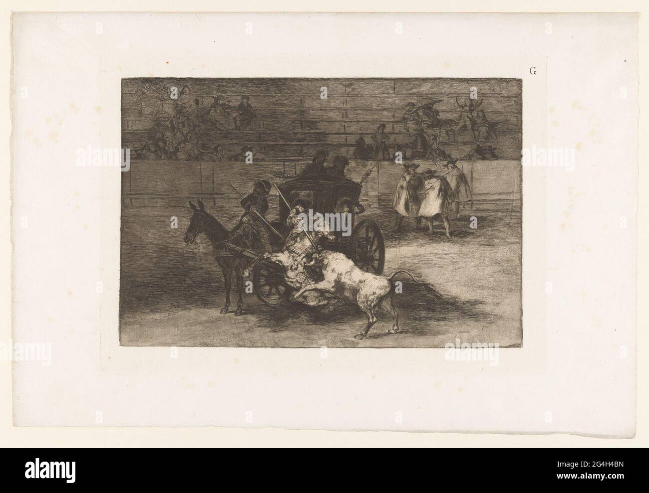 Voiture attelee de deux mulets bullfighting hi-res stock photography ...