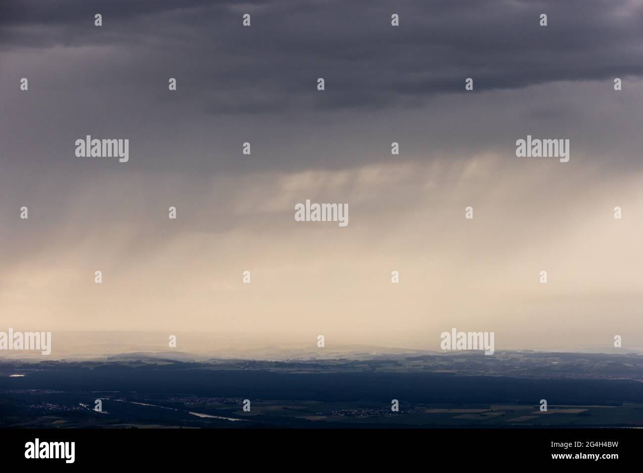 Schliengen, Germany. 21st June, 2021. A rain front is moving from ...