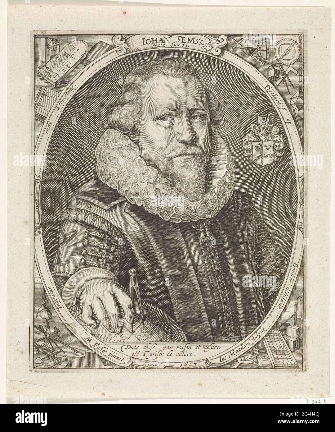 . The personified faith; A women's figure with a crucifix and a Bible ...