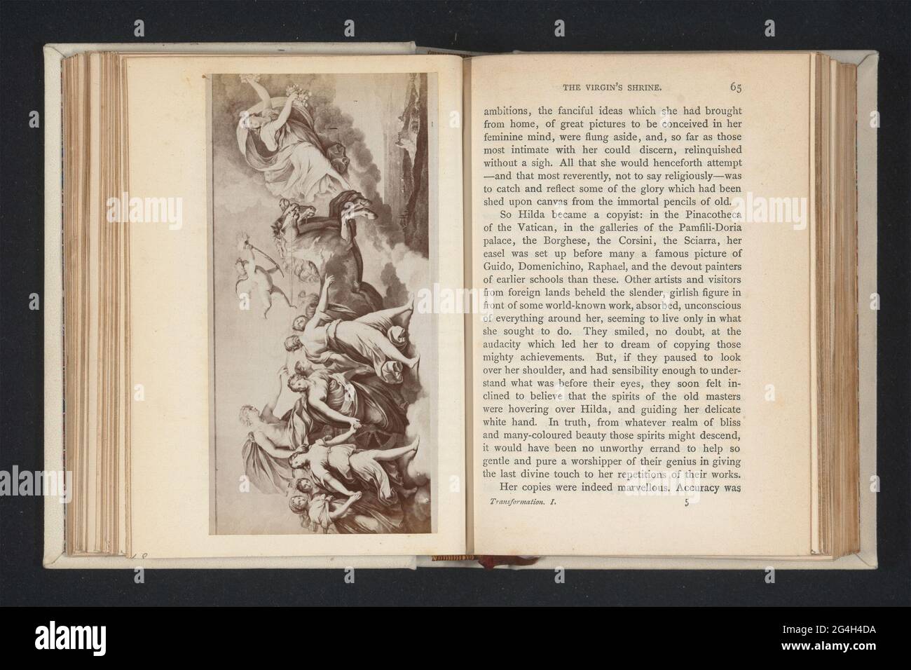 Photo production of a painting of presumably the triumph of Apollo ...