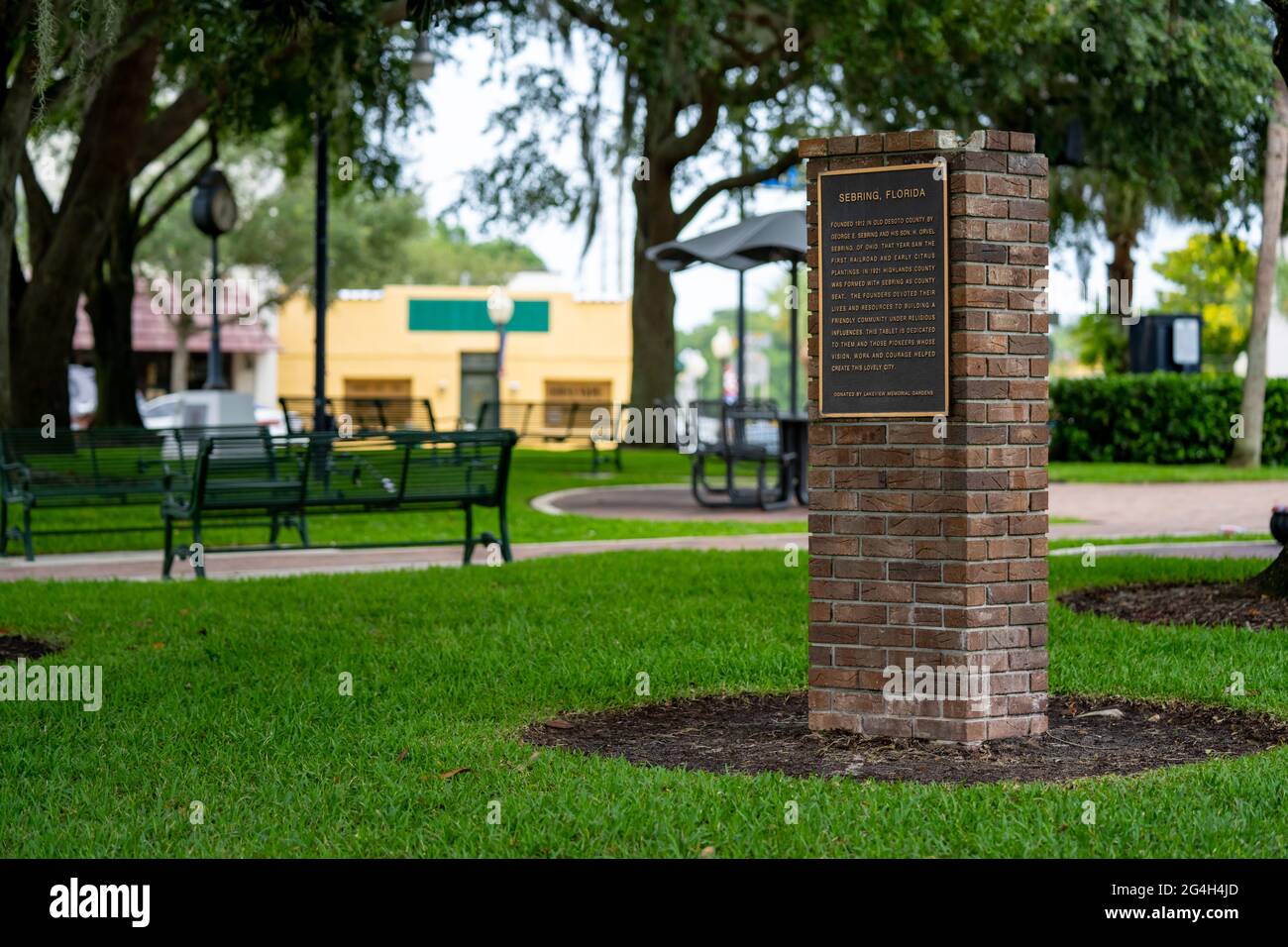 Information sign Sebring Florida history Stock Photo - Alamy