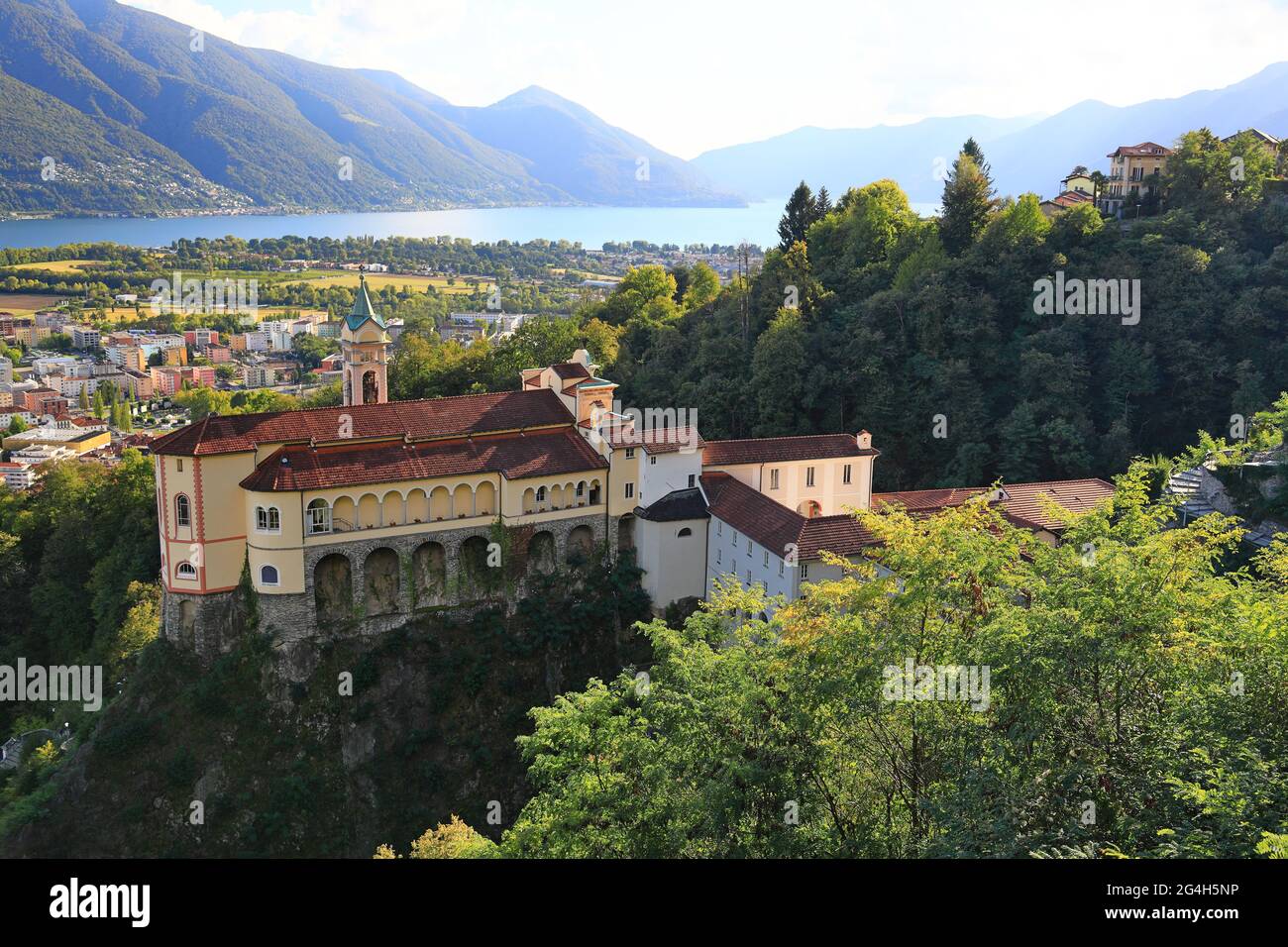 Locarno, located at the southern foot of the Swiss Alps. Switzerland ...
