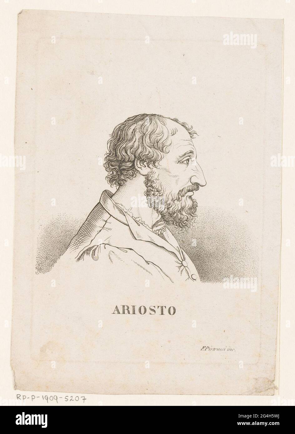 Portrait of poet Ludovico ArioSto Stock Photo - Alamy