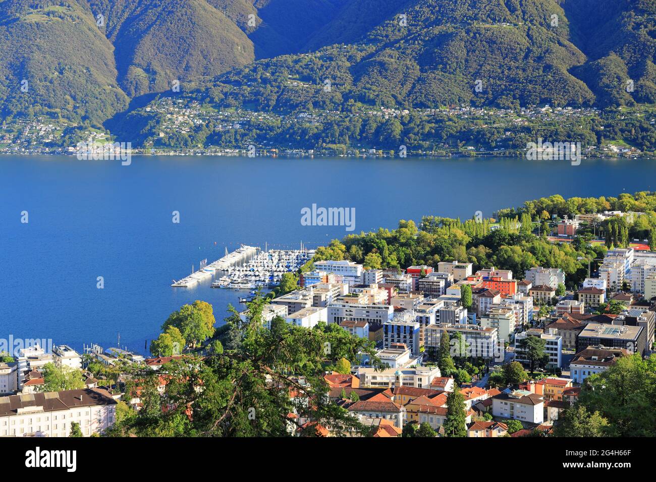 Locarno, located at the southern foot of the Swiss Alps. Switzerland ...