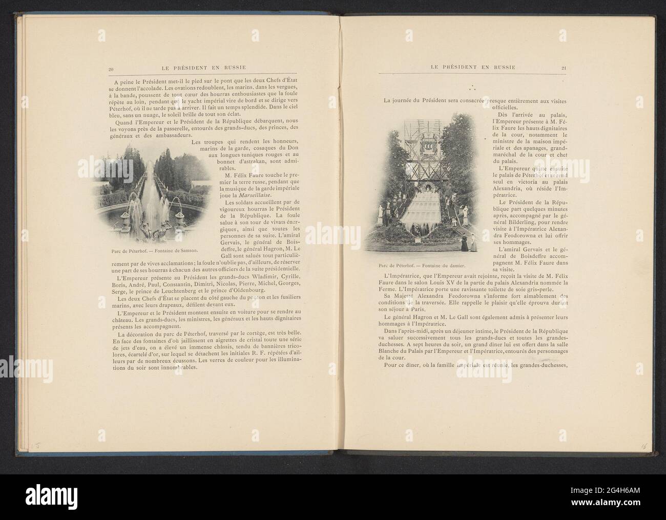 Damboard fountain in the park of the Peterhof palace complex Stock ...